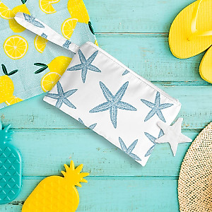 zcyxuuw 2 pieces Wet bag, wet dry bag, swimsuit, travel, beach, pool, diapers, Dirty Yoga gym clothes, Beach bag Bee flower Sunflower Decor Sunflower gifts for women.