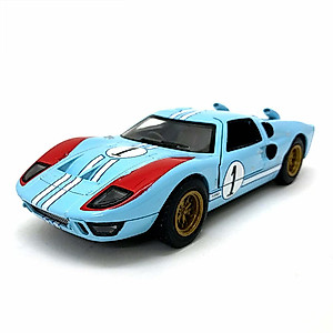 KiNSMART SetOf3 1966 Ford GT40 MKII Heritage Edition 5" 1:32 Scale Die Cast Metal Model Toy Super Race Car Blue Brown Black
