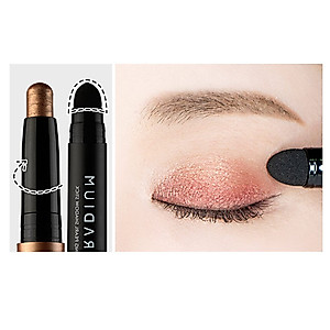 KARADIUM Shining Pearl Smudging Eye Shadow Stick 1.4g (#2 Ice pink) - Waterproof Long Lasting Daily Eye Makeup Eye Shadow Stick - Creamy Texture, Easy to Draw - Hypoallergenic for Sensitive Eyes
