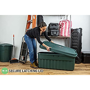 Rubbermaid ECOSense Storage Containers with Lids, 54 Gal Pack of 2, Durable and Reusable Stackable Storage Bins for Garage or Home Organization, Made From Recycled Materials