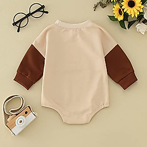 Newborn Baby Halloween Onesie Pumpkin Outfit Oversized Waffle Knit Sweater Bodysuit Pullover Baby Ghost Sweatshirt Romper