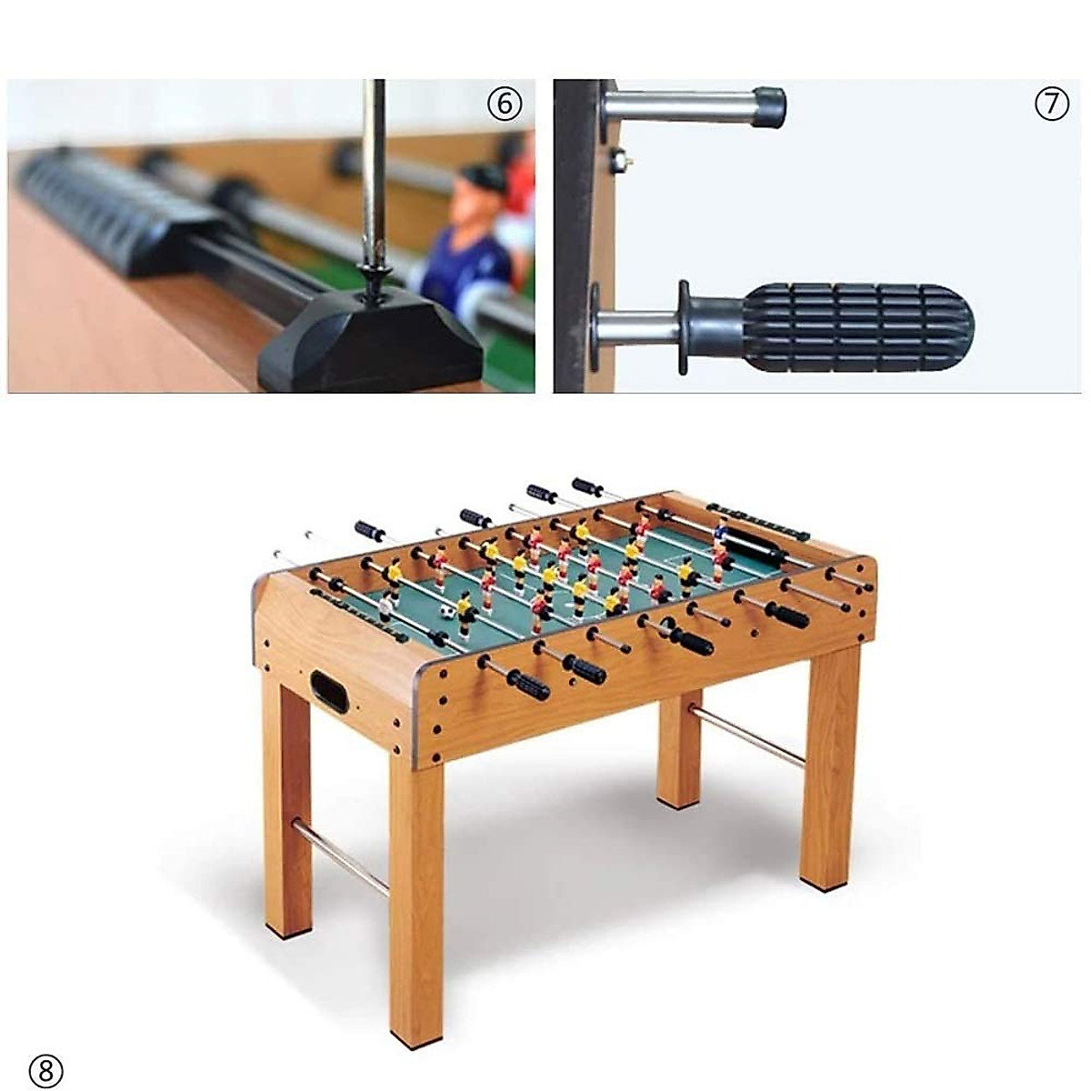 GAOSHENGWUJINGD Foosball Table Game Table Rally and Roar Foosball Table Game Multi Person Table Soccer Adults, Families - Recreational Foosball Games Game Rooms, Arcades, Bars, Parties, Family Night