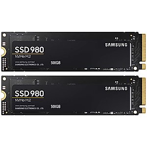 SAMSUNG MZ-V8V500B/AM 980 PCIe 3.0 NVMe SSD 500GB (2-Pack)