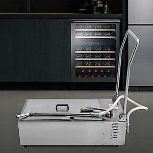 CUBELLIN Mobile Fryer Filter 55L Fryer Oil Filter Cart Stainless Steel Fryer Filter Machine 370W 10L/Min Cooking Oil Filter Machine Oil Filtering Machine with Hose & Oil Suction Tube