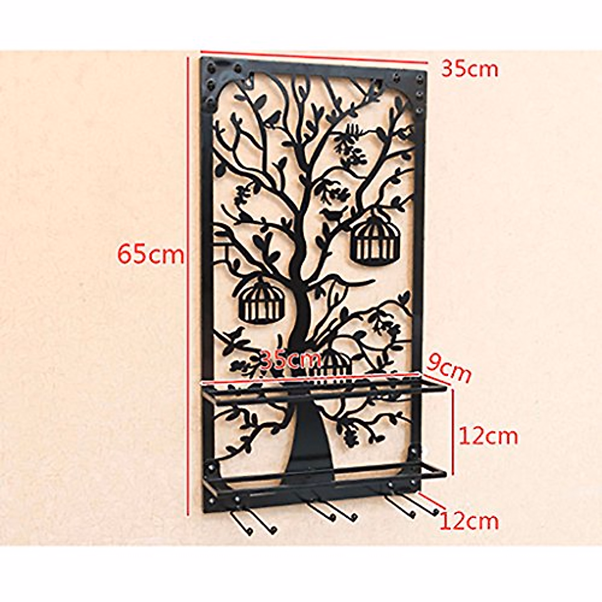 Wine Racks Metal Wall Mounted Wine Racks European Style Iron Multi-Bottle Red Wine Bottle Holder Upside Down Creative Wine Racks (Black, Bronze, White, Three Colors Available) (Col