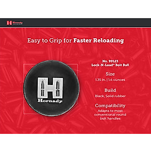 Hornady Lock-N-Load Bolt Ball – A Firearm Accessory for Faster Reloads – Easy Grip When Shooting with Gloves, Ideal for Hunting – Item No. 99123