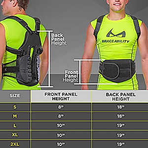 BraceAbility TLSO Full-Body Back Brace Support - Hard Turtle Shell Jacket for Thoracic Kyphosis, Parkinson's Disease, Fractured Spine, Scoliosis, Postural Correction, Post-Surgery Recovery (XL)