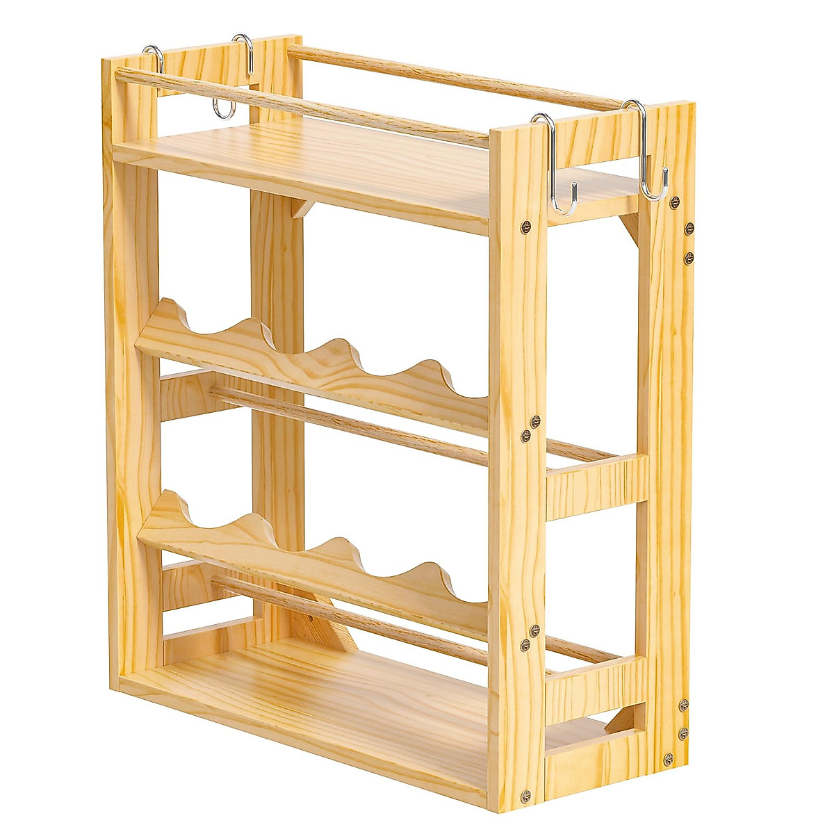 uyoyous Spray Paint or Lube Can Storage Holder Rack 4 Tier 8 Can Wall Mount Spray Can Organizer Wood Shelf Case Organizer for Garage Shop Craft Workroom 15.75In(L) x16.9In(W) x6.7In(H)