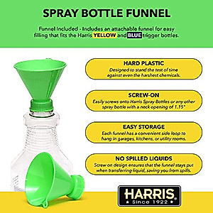 HARRIS Spray Bottle Assortment Bundle, 3-Pack with Attachable Funnel