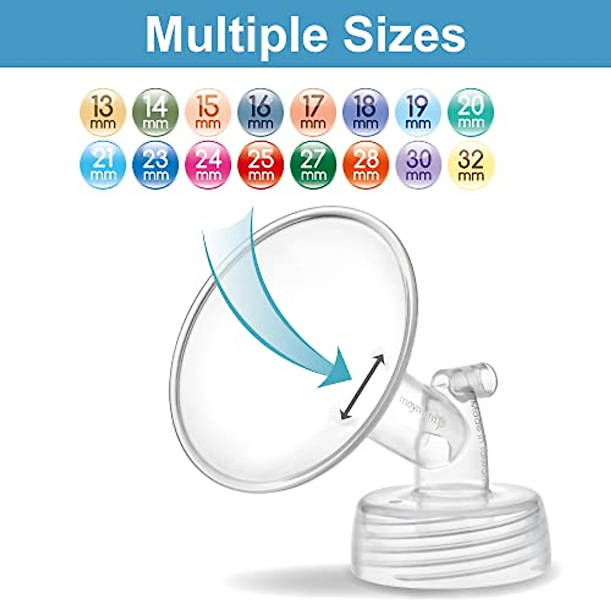 Maymom 17mm Flange and Duckbill Valve Compatible with Spectra S1 Spectra S2 Breastpump Not Original Spectra S2 Accessories Not Original Spectra Pump Parts Replace Spectra Duckbill Valve and Flange