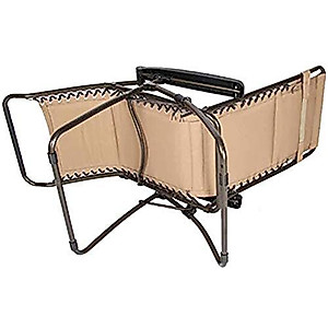 XZGDEN Lightweight Mahanz Sun Lounger Camping Chairs Zero Gravity Lounge Chair with Pillow Adjustable Folding Recliner Outdoor Patio Chair Brown