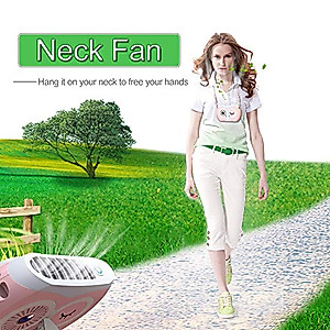 Ysmlife Handheld Mini Fan, Eyelash Extension Fan, Battery Powered Portable Fan, Rechargeable Personal Fan, Small Neck Fan with Lanyard USB Charging Cable for Travel Desk Lash Face Neck(Pink)