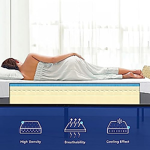 Olee Sleep 10 inch Aquarius Memory Foam Mattress - Queen,Grey