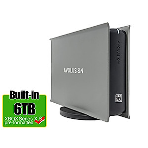 Avolusion PRO-5X Series 6TB USB 3.0 External Gaming Hard Drive (Grey) Compatible with Xbox Series X|S Game Console - 2 Year Warranty
