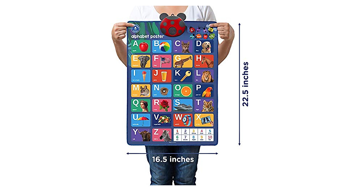 Learn ABC & 123 with Learning Bugs Interactive Poster for Toddlers