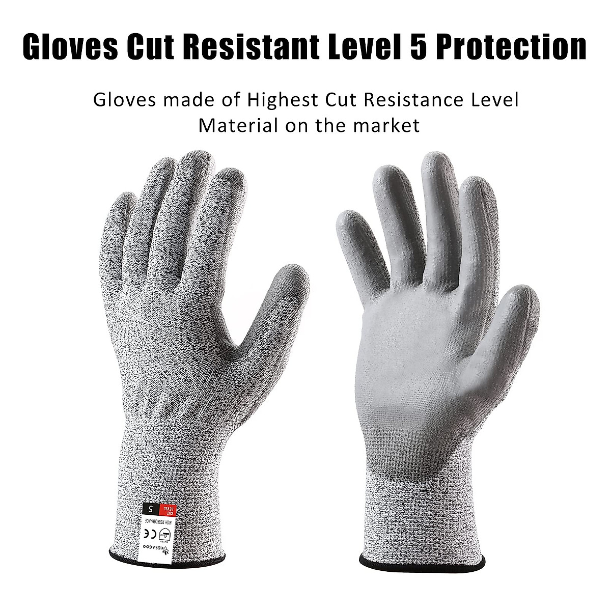 ICESAGOO Oyster Shucking Knife and Glove Kit - Clam and Oyster Knife Shucker Set with Stainless Steel Seafood Opener Tool(2knifes+1Glove+1Cloth)