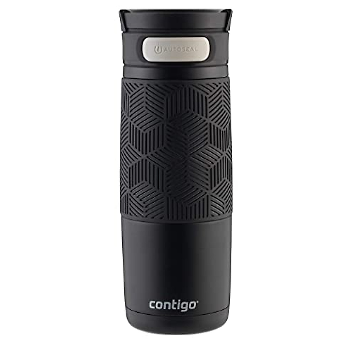 Contigo,Stainless Steel 72086 TRANSIT 16OZ MATTE BLACK GRIP A, 1 Count (Pack of 1)