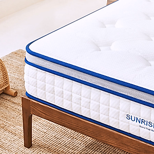 California King Mattress Latex Mattress, 8 Inch Hybrid Mattress in a Box with Gel Memory Foam, Natural Mattress Individually Wrapped Pocket Coils Mattress, Pressure Relief, Medium Firm Support