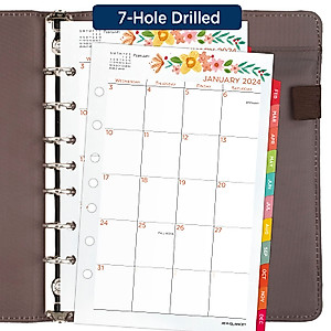 AT-A-GLANCE 2024 Monthly Planner Refill, 52132 DAY-TIMER, 5-1/2" x 8-1/2", Size 4, Desk Size, Kathy Davis (KD81-685-24)