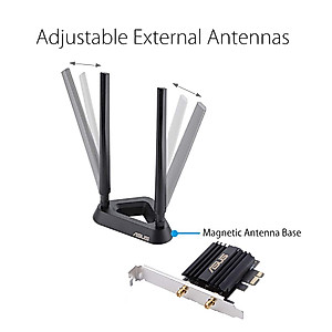 Asus AX3000 (Pce-AX58BT) Next-Gen WiFi 6 Dual Band PCIe Wireless Adapter with Bluetooth 5.0 - Ofdma, 2x2 MU-Mimo and Wpa3 Security,Black