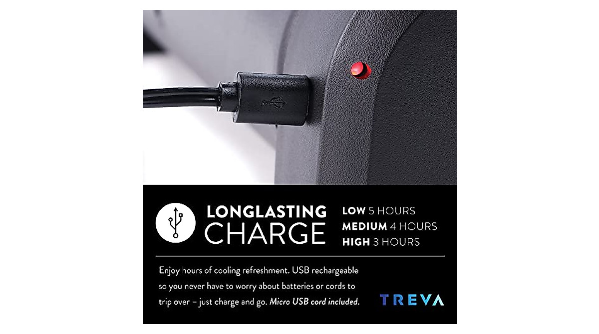 Treva Rechargeable Personal Fan - Portable & Adjustable