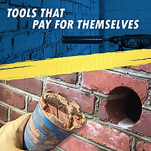 2" Diamond Dry Core Bit for Brick and Block with SDS Plus Pilot Bit Adapter, 9.5" Drilling Depth