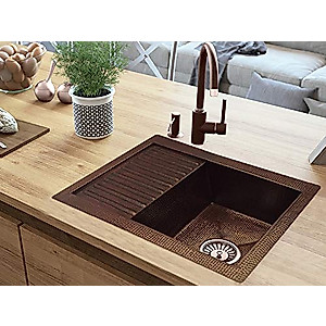Copper Kitchen Sink with Drainer