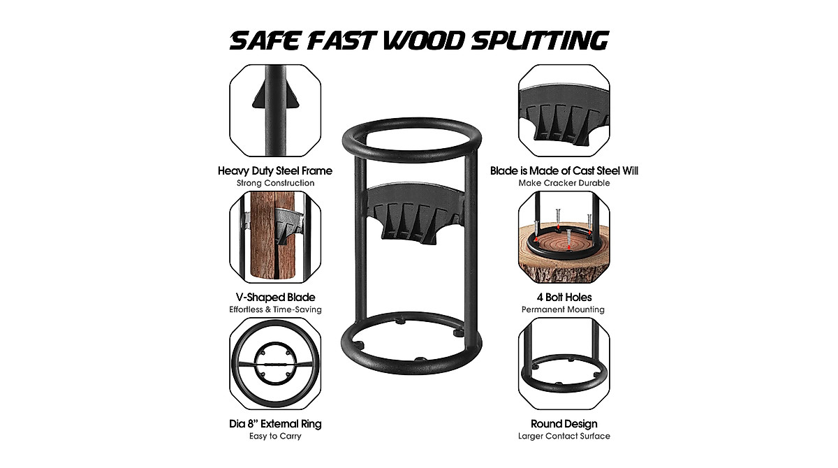 Highpro Wood Splitter Manual Splitter Firewood High Strength Structural ...