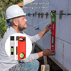 Kapro - 985-41X Apollo Heavy-Duty Professional Box Level - Magnetic - Features Magnified Vials and Dual-View Plumb Site - VPA Tested - 72 Inch