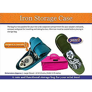 Yazzii Mini Iron Storage Case - Iron Protective Cover - Travel Iron Holder with Handle & Zipper Closure - Iron Carrying Storage Bag -Purple Dustproof & Easy to Carry