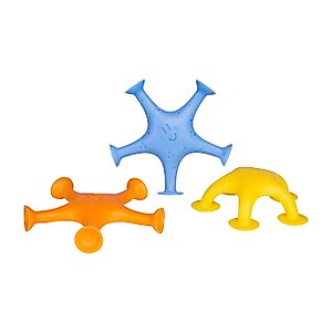 Ubbi Starfish Stretch and Suction Bath Toys, Baby Bath Accessory, Water Toys for Toddler Bath Time, Fun Baby Water Toys, Set of 3