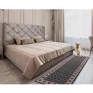 Gloria Kitchen Mat Low Profile Non Slip Skid Resistant Thin Kitchen Runner Rugs (2x7, 1992-Gray)