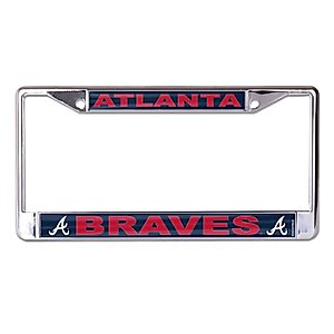 WinCraft Atlanta Braves Laser Chrome License Plate Frame