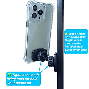 ARMOLABX Dual Magnetic Phone Mount Holder, [Upgraded Super Magnets] Gym Magnetic Phone Holder, [Pocket Size] Double Sided Magnetic Phone Holder for Gym Compatible with All Smartphones