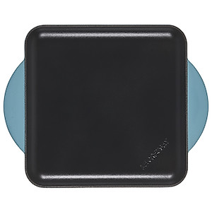 Le Creuset Enamaled Cast Iron Square Griddle, 9.5", Caribbean