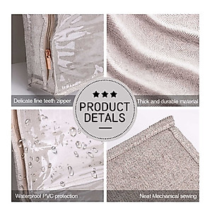 Stuffed Animal Storage, Hanging Over The Door Stuffed Animal Organizer with 5 Clear Dust-Proof Pocket Organizer for Display Kid's Toys.(Light Gray)