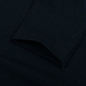 OPAWO Unisex Infant Baby Cotton V-Neck T-Shirts Long Sleeve Blank Tees Shirts 3 Pack for Boys Girls 6-24 Months(Black,18-24 Months)