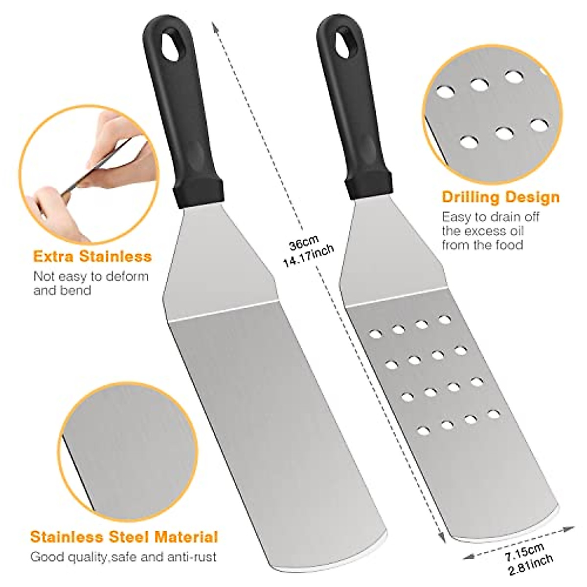 Morole 30 PCS Griddle Accessories Kit, Grilling Accessories BBQ Grill Spatula Set, BBQ Griddle Utensils Kit for Men Outdoor Flattop Grills Cooking for Camping Accessories