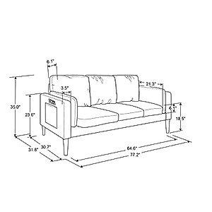 LifeStyle Solutions Sofa, Black