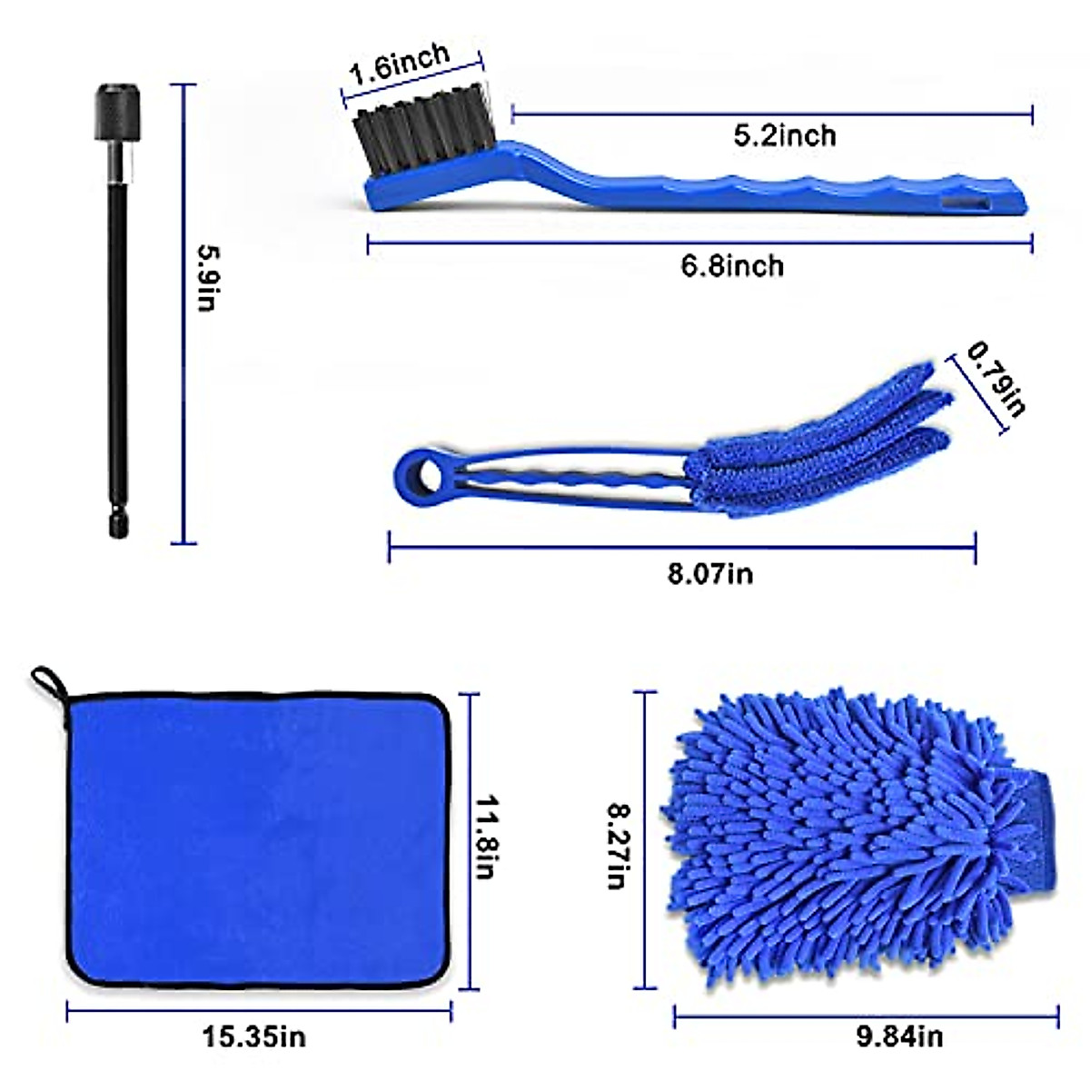 21Pcs Car Detailing Brush Set, Car Detailing Kit, Auto Detailing Drill Brush Set, Car Detailing Brushes, Car Buffing Sponge Pads Kit,Car Wash Kit,Car Cleaning Tools Kit for Interior,Exterior,Wheels