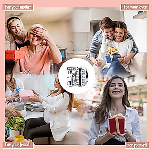 Amuefer Charms for Bracelets Number 50 Brithday Anniversary Bead 925 Sterling Silver Charms Gift for Women Bracelet Necklaces