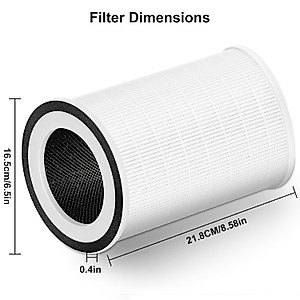 True KILO High Efficiency Filter, Compatible with Afloia KILO, KILOPLUS, KILO PRO, MIRO, MIRO PRO and MORENTO KILO, True 360° 3-Stage Filtration for Afloia KILO Filter Replacement, 2-Pack
