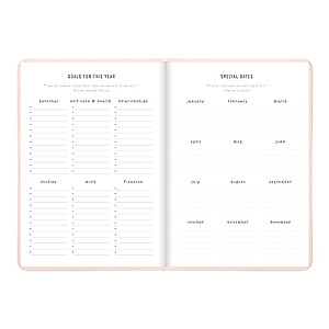 Letts Conscious Weekly/Monthly Planner, 12 Months, January to December, 2024, Sewn Binding, A5 Size, 8.25" x 5.875", Multilingual, Rosewater (C082399-24)