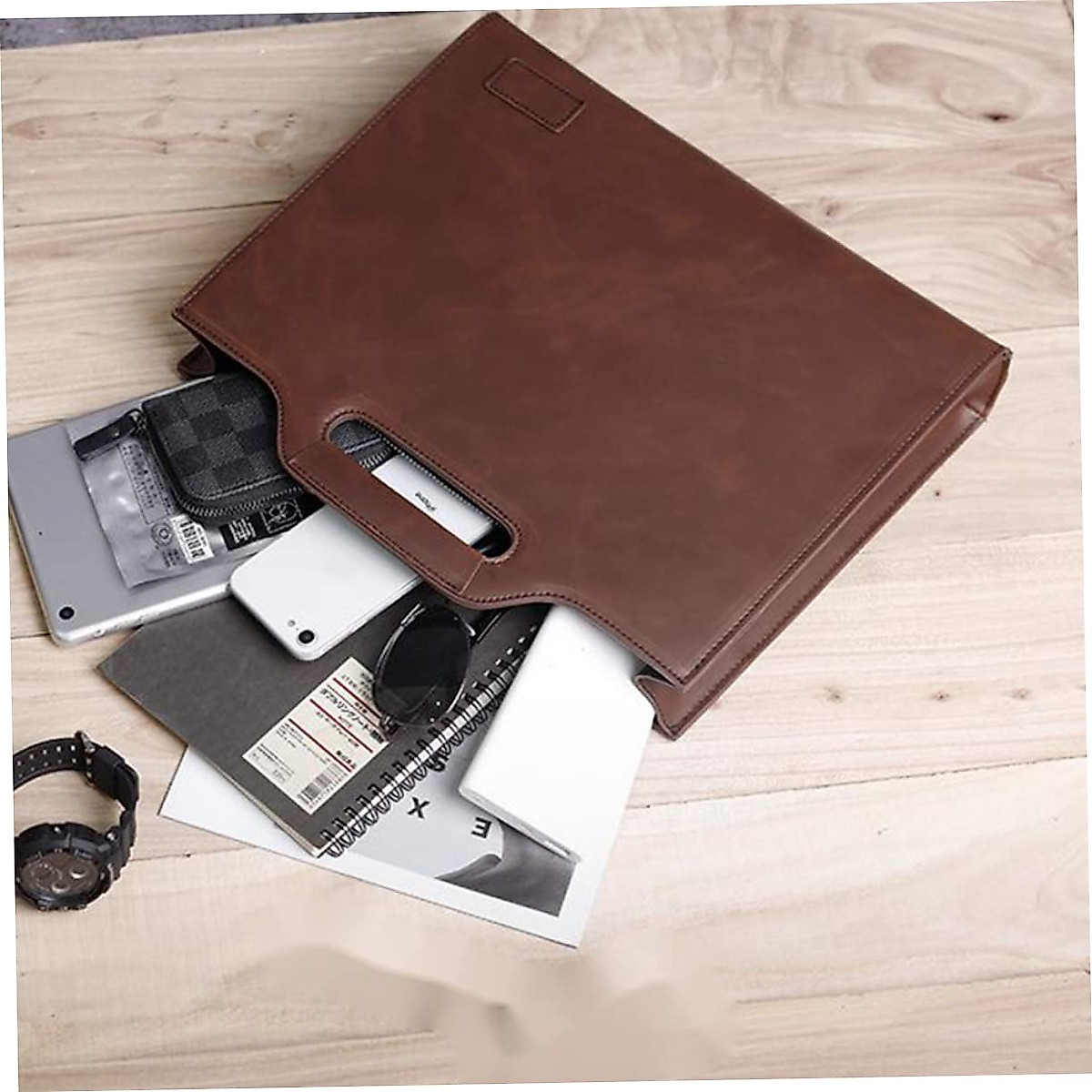 VALICLUD Pu Leather Laptop Bag for Men Messenger Bag Briefcase for Men Male Briefcase Computer Storage Bag