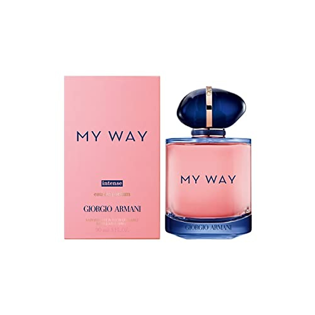 Giorgio Armani My Way Intense for Women Eau de Parfum Spray Rechargeable Refillable, 3.0 Ounce