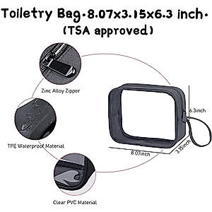 Lermende 2 Pack Clear Pencil Case,Big Capacity Pencil Pen Case For Kids Girl,Cute Pencil Pouch Marker Stationary Bag for Office Colleage Teen Student,Clear Zipper Pouch Travel Toiletry bag For Women