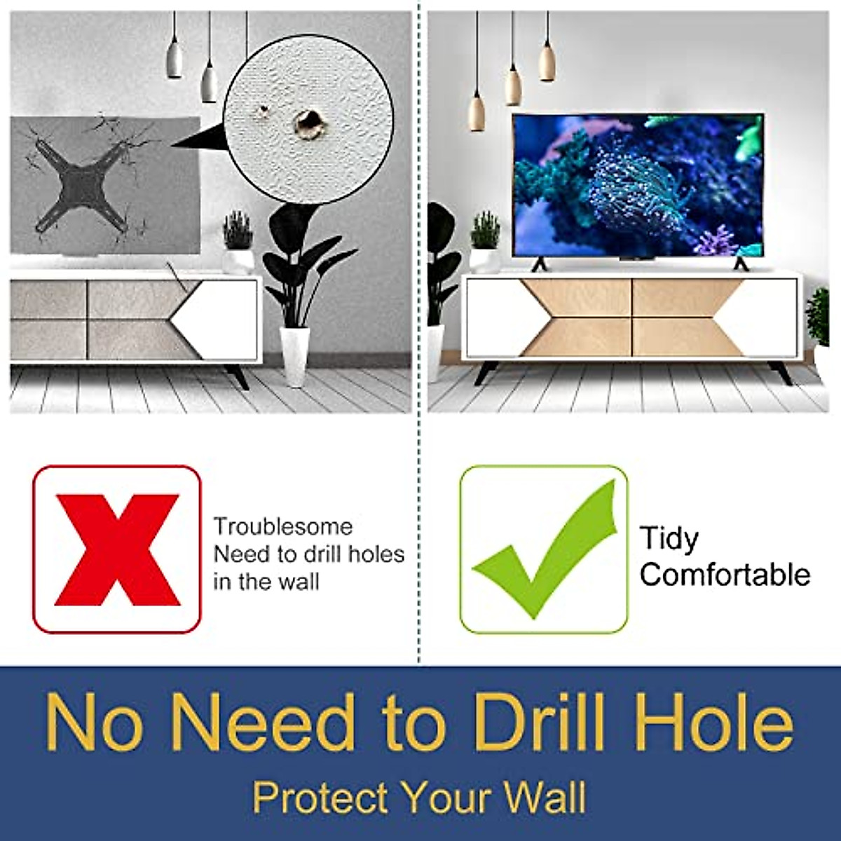 TV Legs for TCL TV Stand Legs, for Roku TV Legs, for TCL 32" 40" 43" 32S359 32S325 40S305 40FD5406 40FB5426 43S325 43S303 43S421 43S405, TV Stand Base for TCL Roku TV Stand Legs, Included Screws