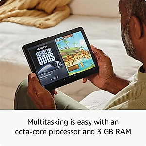 Amazon Fire HD 10 tablet, built for relaxation, 10.1" vibrant Full HD screen, octa-core processor, 3 GB RAM, latest model (2023 release), 32 GB, Lilac