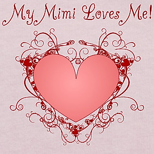 CafePress My Mimi Loves Me Heart Toddler T Shirt Cute Toddler T-Shirt, 100% Cotton Pink
