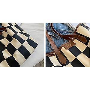 Canvas Womens Crossbody Handbag Shoulder Bag Purse Set Top Handle Satchel Casual Messenger Bag with Adjustable Shoulder Strap (beige)